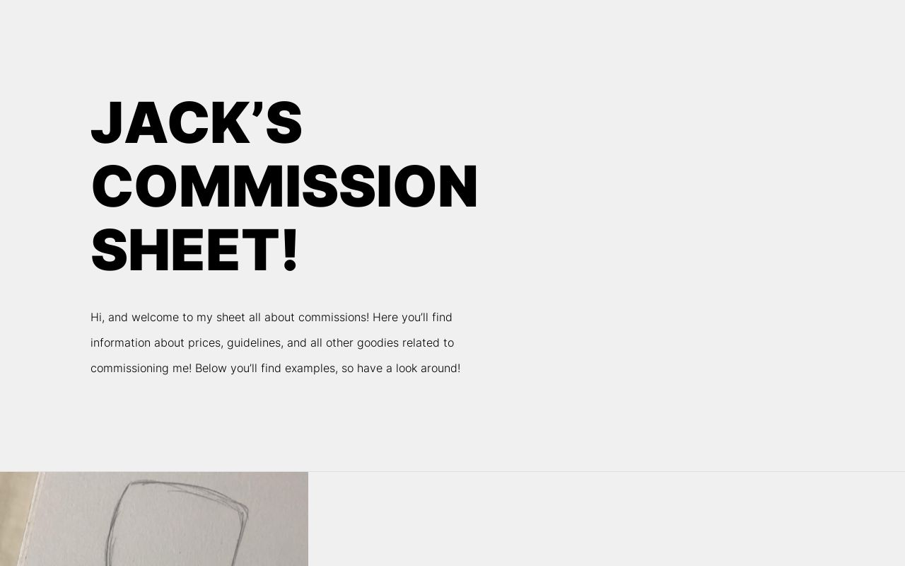 JACK’S COMMISSIONS!